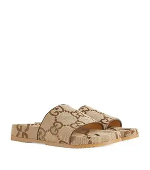 Gucci Gg Canvas Slides