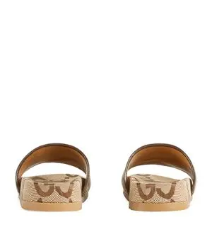 Gucci Gg Canvas Slides