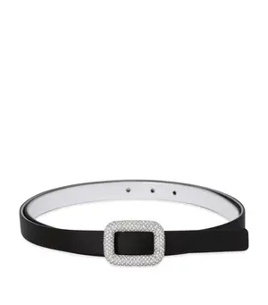ROGER VIVIER Viv Choc Strass Belt - Black