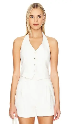 Veronica Beard Arabella Vest Off White