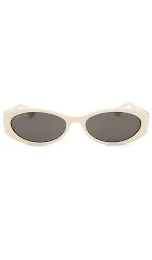 Gucci Gucci Hailey Oval Sunglasses Ivory
