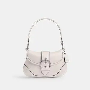 COACH Soho Flap Bag In Regenerative Leather - Silver/chalk