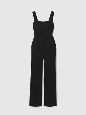 REISS Kim Cross-back Belted Jumpsuit
