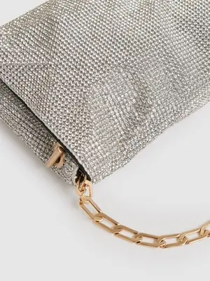 REISS Soho Embellished Chainmail Shoulder Bag