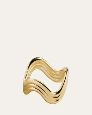 L'Objet Gold-tone Ripple Napkin Rings Jewels, Set Of 4 - No Color