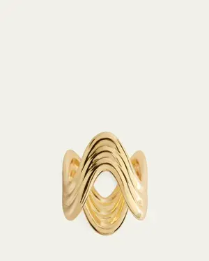 L'Objet Gold-tone Ripple Napkin Rings Jewels, Set Of 4