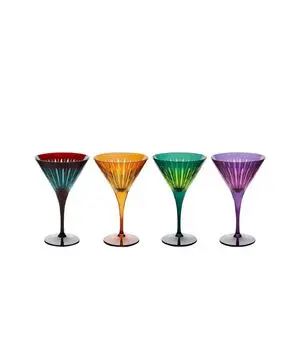 L'Objet Prism Martini Glasses, Set Of 4 - Multi