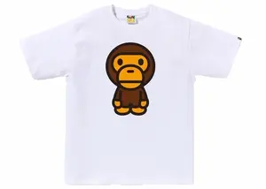A BATHING APE Big Baby Milo Tee Shirt - White