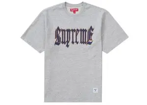 Supreme Old English Short Sleeve Top - Heather Grey