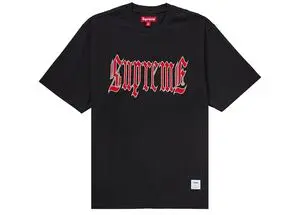 Supreme Old English Short Sleeve Top - Black