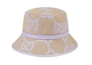 Gucci Jumbo Gg Bucket Hat - Beige/lilac