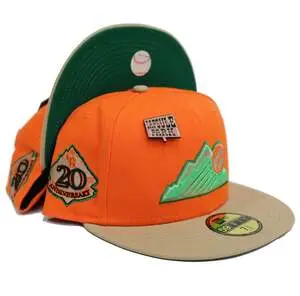 New Era Colorado Rockies 20th Anniversary 59fifty Fitted Hat - Orange/green