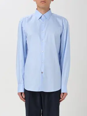 BOSS Relaxed Fit Classic Shirt In Cotton Poplin Gnawed Blue