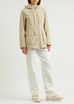 Moncler Leandro Hooded Shell Jacket - Beige