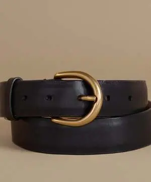 Jenni Kayne Classic Leather Belt - Black