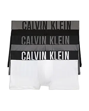 Calvin Klein Intense Power Logo Waistband Micro Low Rise Trunks, Pack Of 3 549 Black/
