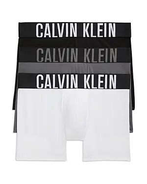 Calvin Klein Intense Power Logo Waistband Micro Boxer Briefs, Pack Of 3 549 Black/