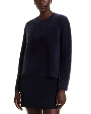 Bloomingdale'S Brushed Saddle Shoulder Sweater - Navy