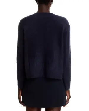 Bloomingdale'S Brushed Saddle Shoulder Sweater - Navy