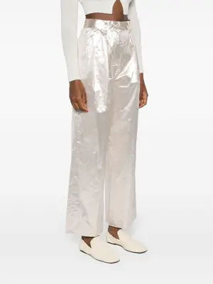 FORTE_FORTE Metallic Straight Trousers