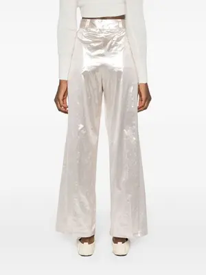 FORTE_FORTE Metallic Straight Trousers
