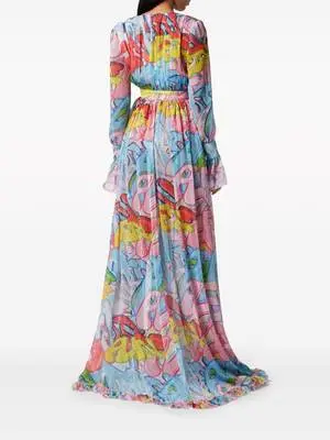 Philipp Plein Bombing Graffiti-print Maxi Dress