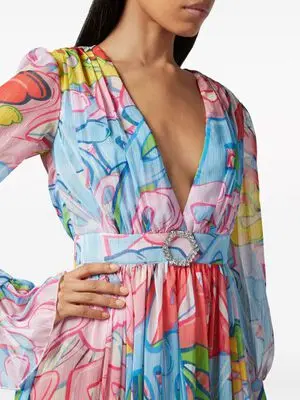 Philipp Plein Bombing Graffiti-print Maxi Dress