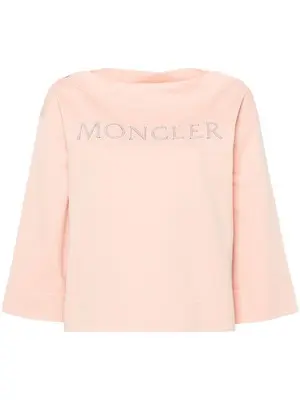 Moncler Logo-appliqué Boat-neck Sweatshirt