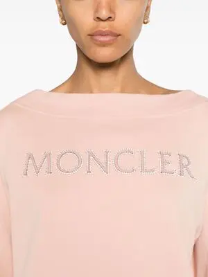Moncler Logo-appliqué Boat-neck Sweatshirt