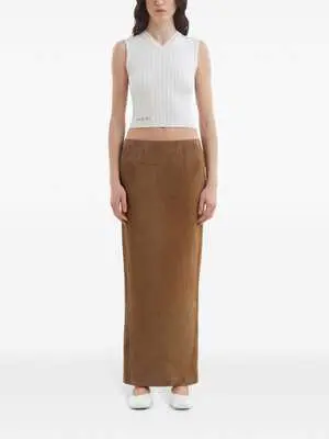 Marni Pencil Suede Maxi Skirt
