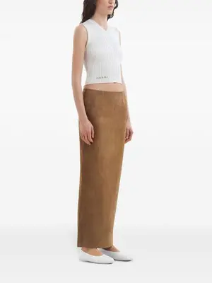 Marni Pencil Suede Maxi Skirt