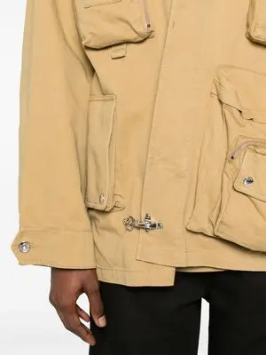 LANVIN X Future Crossed Front Cotton Utility Jacket - Neutrals