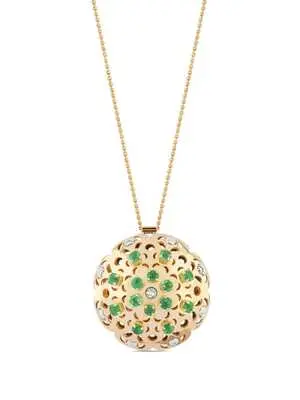 OFFICINA BERNARDI 18kt Yellow Damasco Emerald Necklace - Gold
