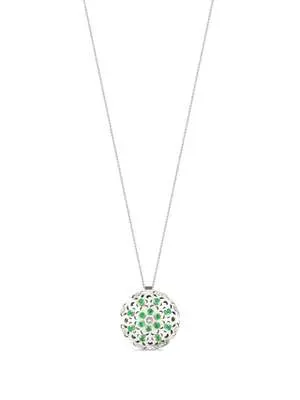 OFFICINA BERNARDI 18kt White Gold Damasco Emerald Necklace - Silver