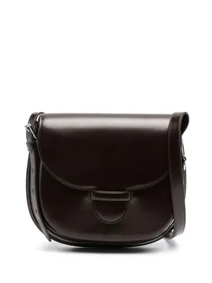 LEMAIRE Cartridge Leather Crossbody Bag - Brown