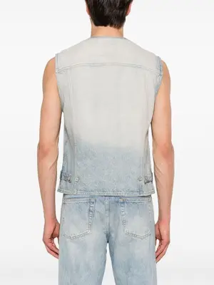 COURREGES Logo-embroidered Denim Vest