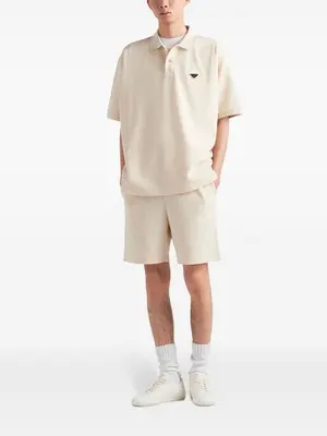 Prada Triangle-logo Cotton Polo Shirt