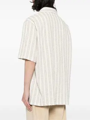 Off-White Arrows-print Striped Shirt - Neutrals