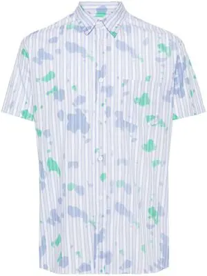 Comme Des Garçons Halo-stripe Cotton Shirt