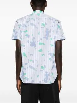 Comme Des Garçons Halo-stripe Cotton Shirt
