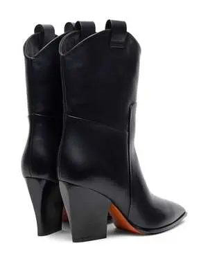 Santoni Leather Ankle Boots
