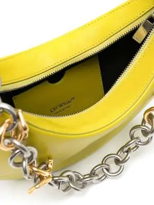 Off-White Hemisphere Leather Shoulder Bag - Yellow