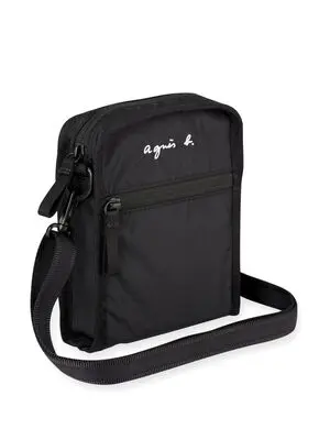 AGNES B. Logo-embroidered Crossbody Bag