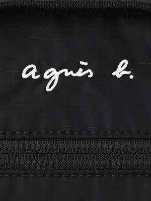 AGNES B. Logo-embroidered Crossbody Bag