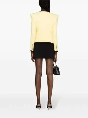Balmain Collarless Crepe Blazer