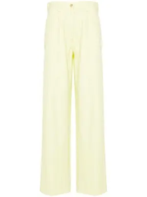 FORTE_FORTE High-waist Straight-leg Trousers - Green