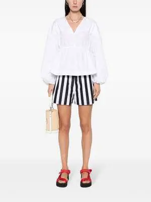 PATOU Striped Cotton Boxer Shorts - Black