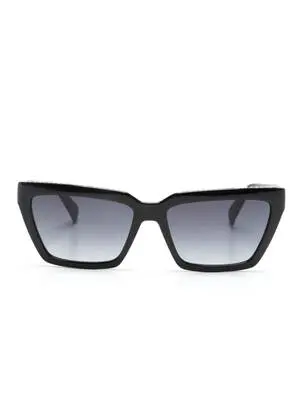 Liu Jo Rhinestone-embellished Square-frame Sunglasses - Black