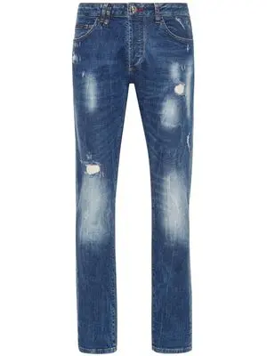 Philipp Plein Medium Wash Jeans For Men