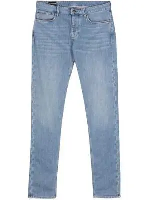 Emporio Armani Low-rise Slim-fit Jeans - Blue